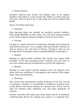 Aerobics exercise | PDF