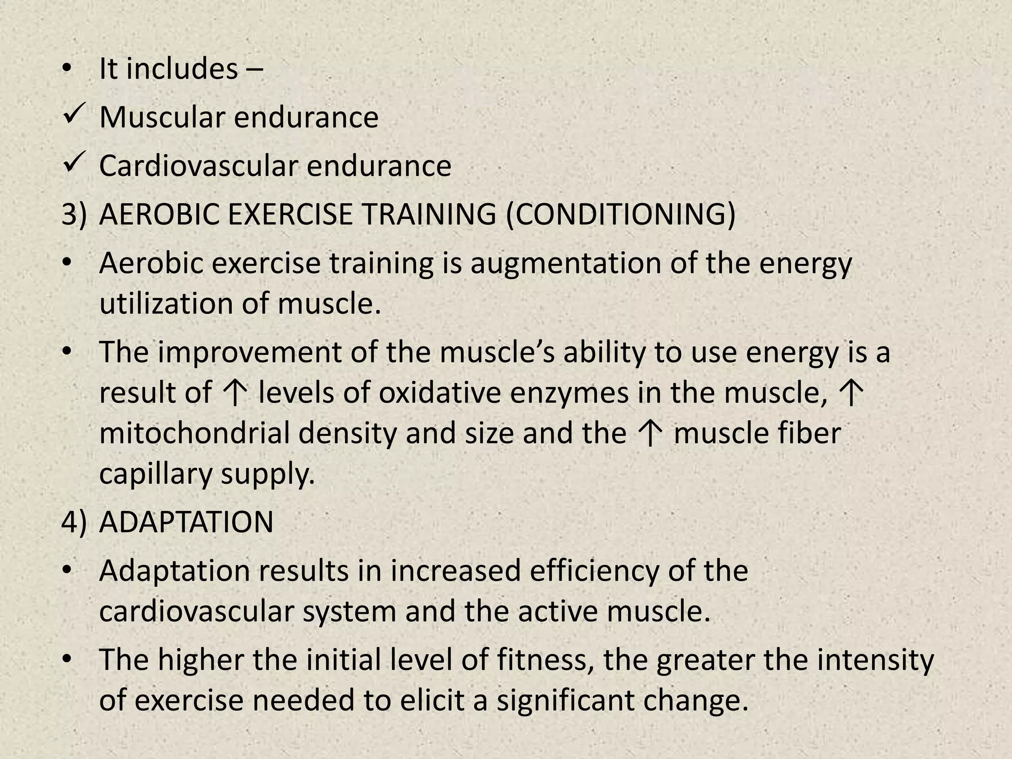 Aerobics exercise for healthy adult | PPTX