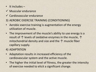 Aerobics exercise for healthy adult | PPTX
