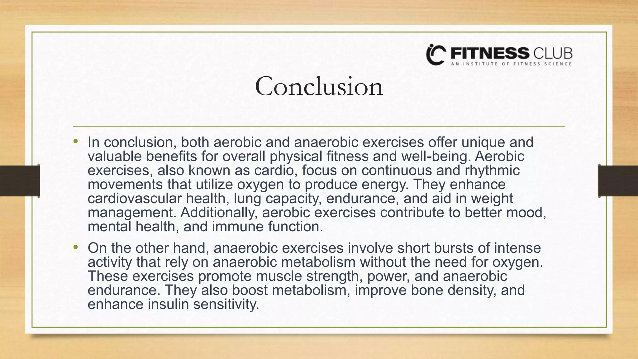 Aerobics Exercise vs Anaerobics Exercise.ppt