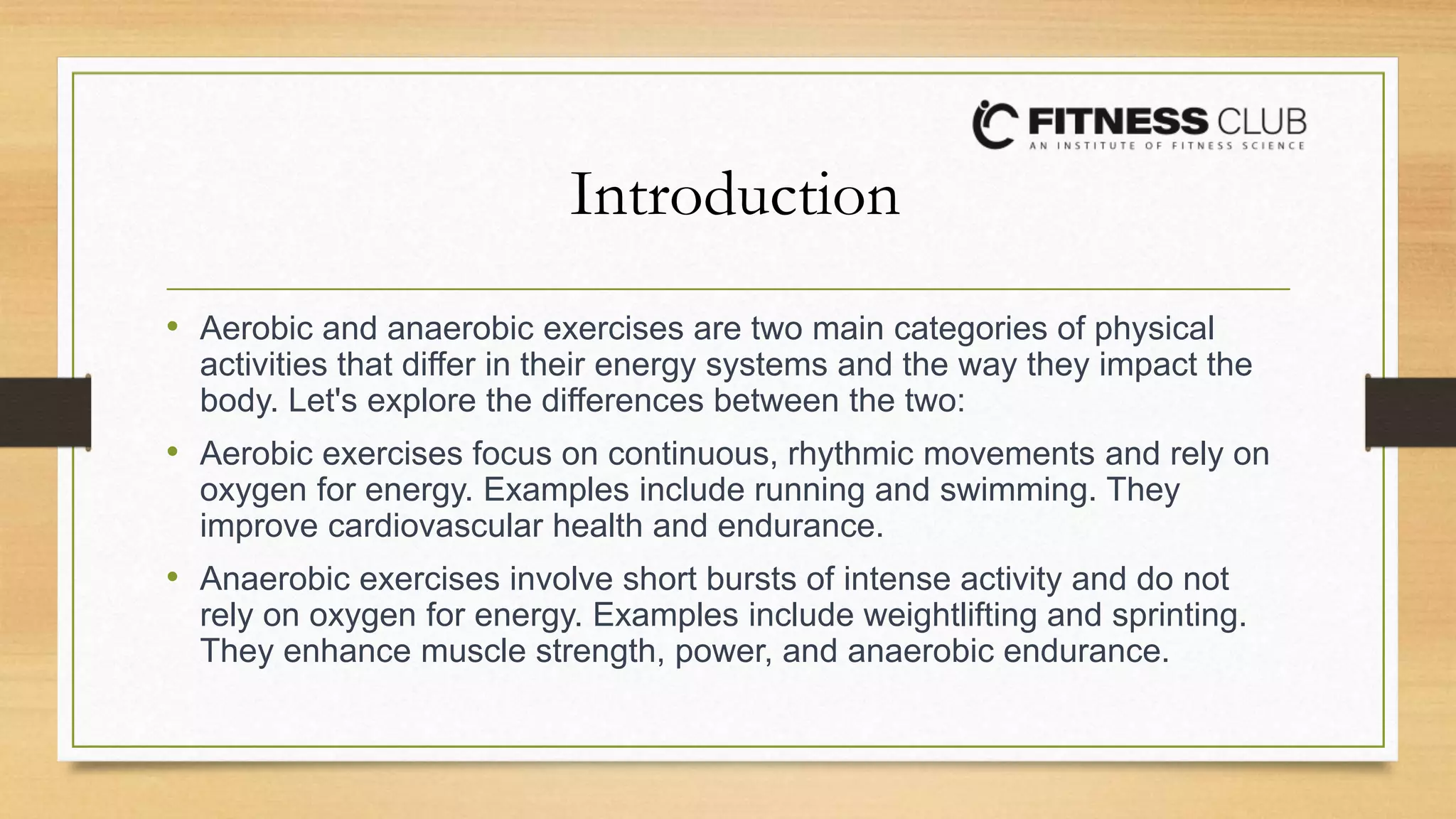 Aerobics Exercise vs Anaerobics Exercise.ppt