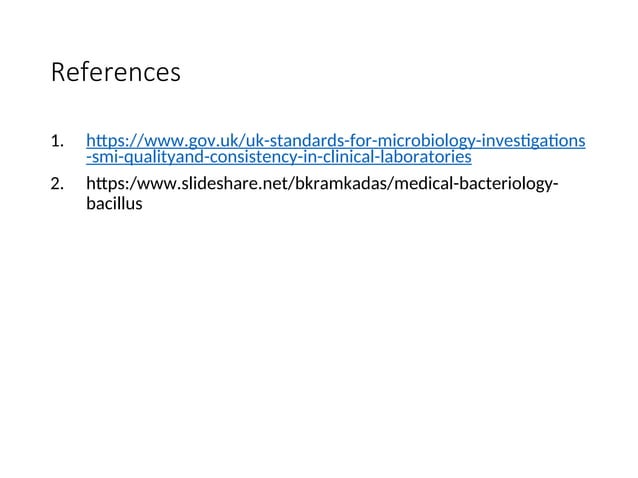 Aerobic spore forming bacilli Bacillus Species | PPT