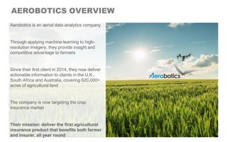 Europe Start-Up InsurTech Award 2017 - Aerobotics | PPTX | Motor Insurance | Insurance