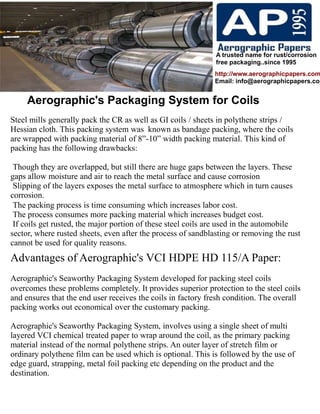 Aerographic\'s Packaging System for CR/ GI Coils in 9 Simple Steps | PPTX