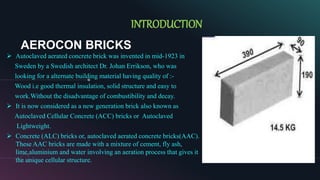 Aerocon bricks | PPTX
