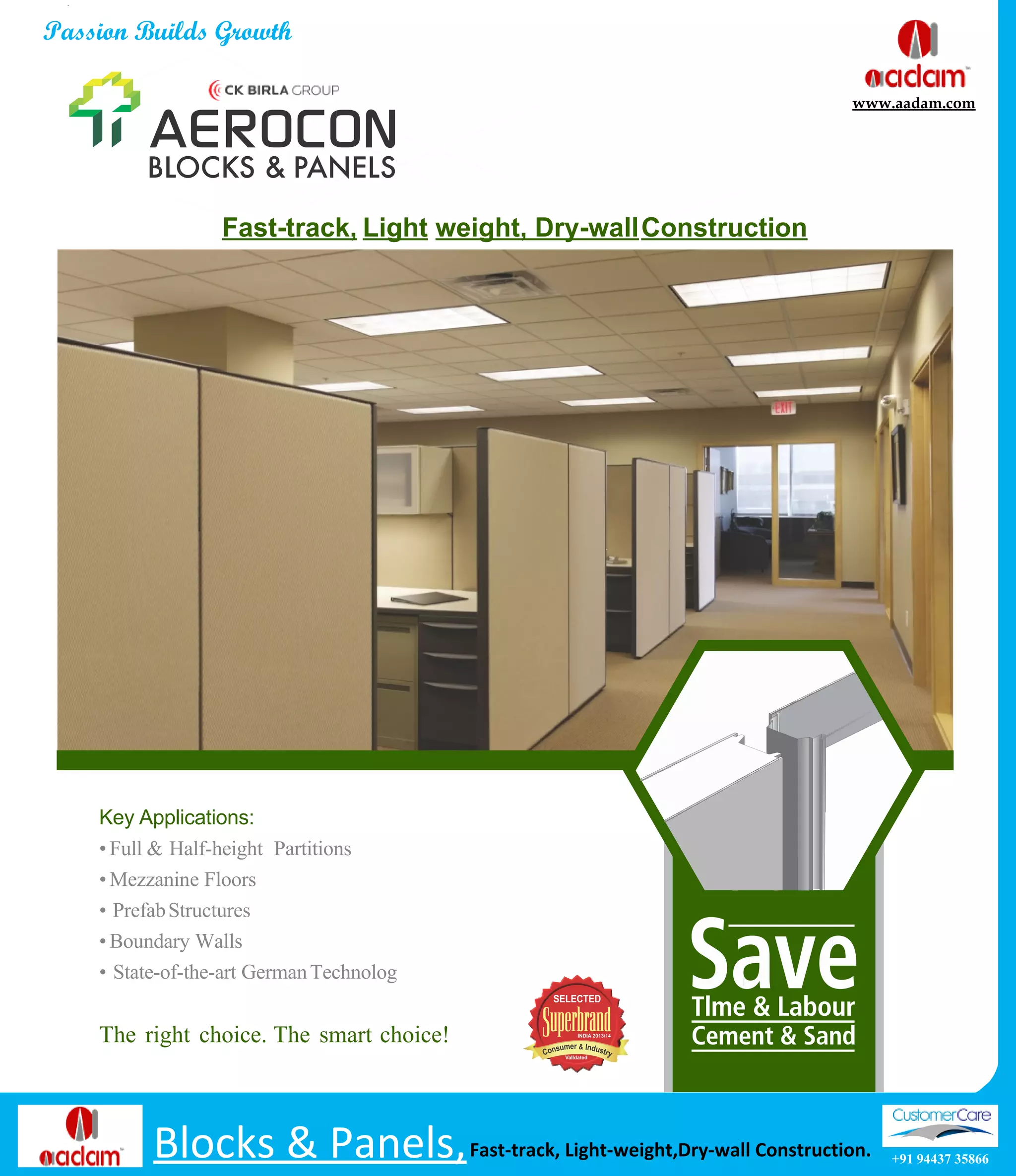 Aerocon Panels | Aerocon Blocks | Aadam Enterprises | PDF