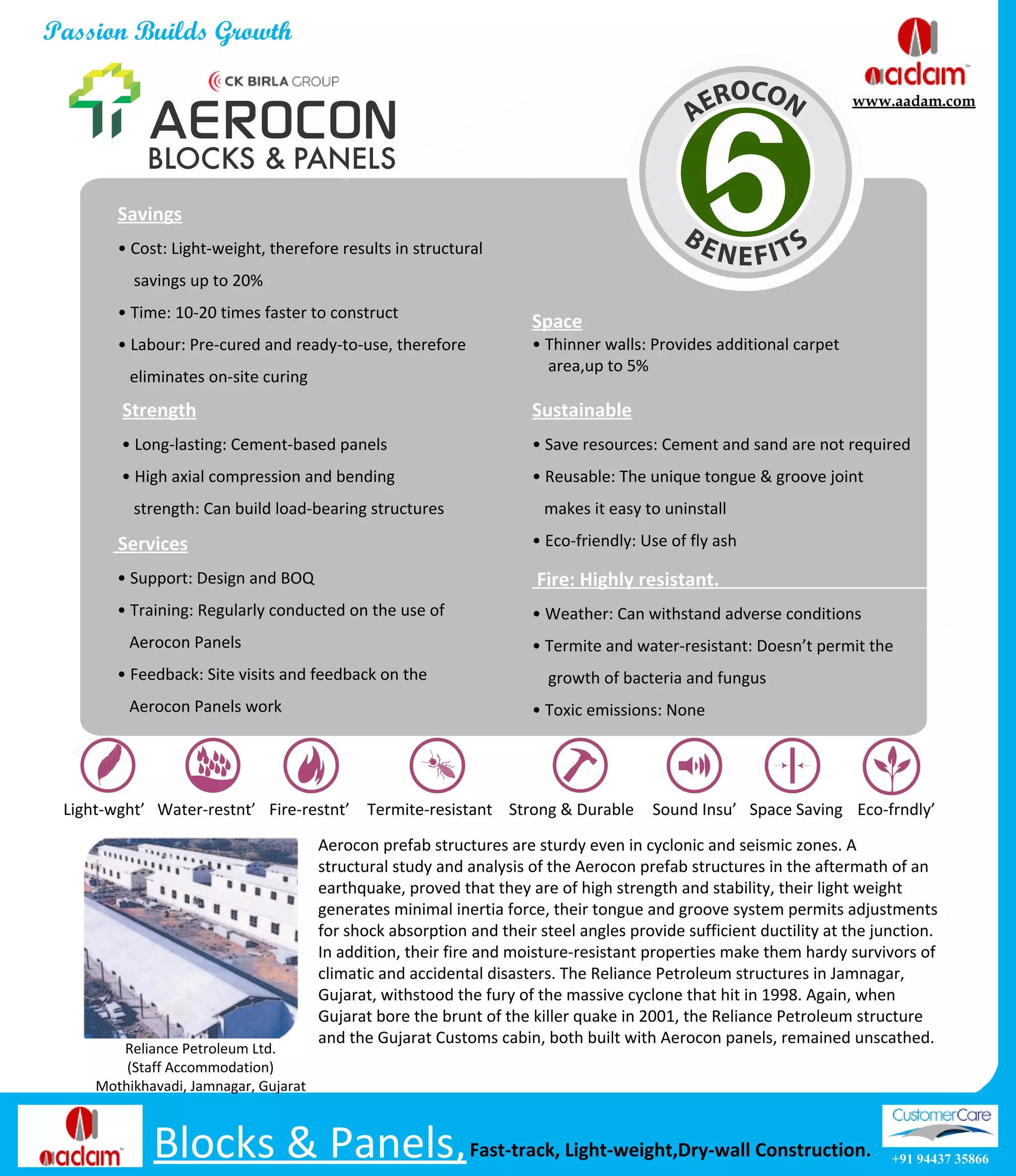 Aerocon Panels | Aerocon Blocks | Aadam Enterprises | PDF