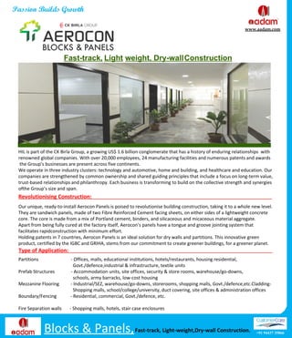 Aerocon Panels | Aerocon Blocks | Aadam Enterprises | PDF