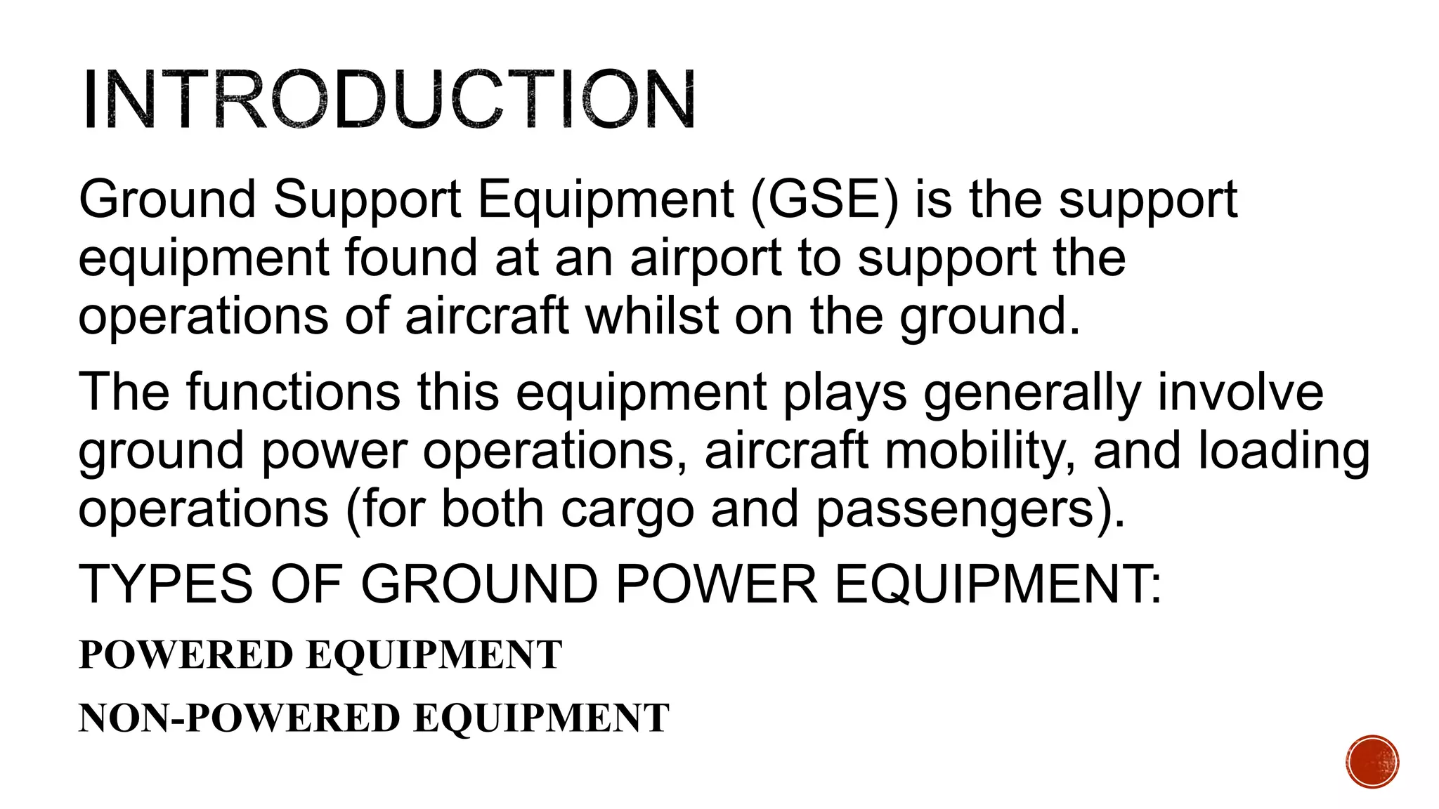 Ground Support Equipment | PPTX