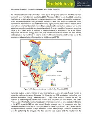 AERODYNAMIC ANALYSIS OF A SMALL HORIZONTAL AXIS WIND TURBINE USING CFD ...