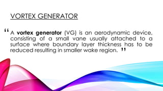 Aerodynamic drag reduction by vortex generator | PDF