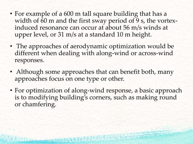 Aerodynamic optimization of building shapes | PPTX | Weather | Science