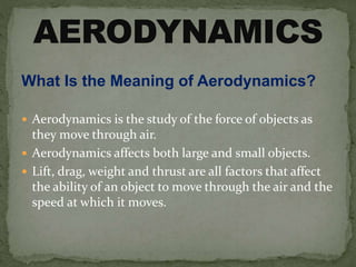 Aerodynamics | PPTX