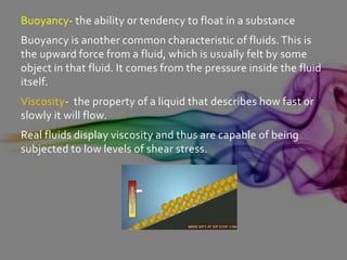 fluids and fluid mechanics | PPTX