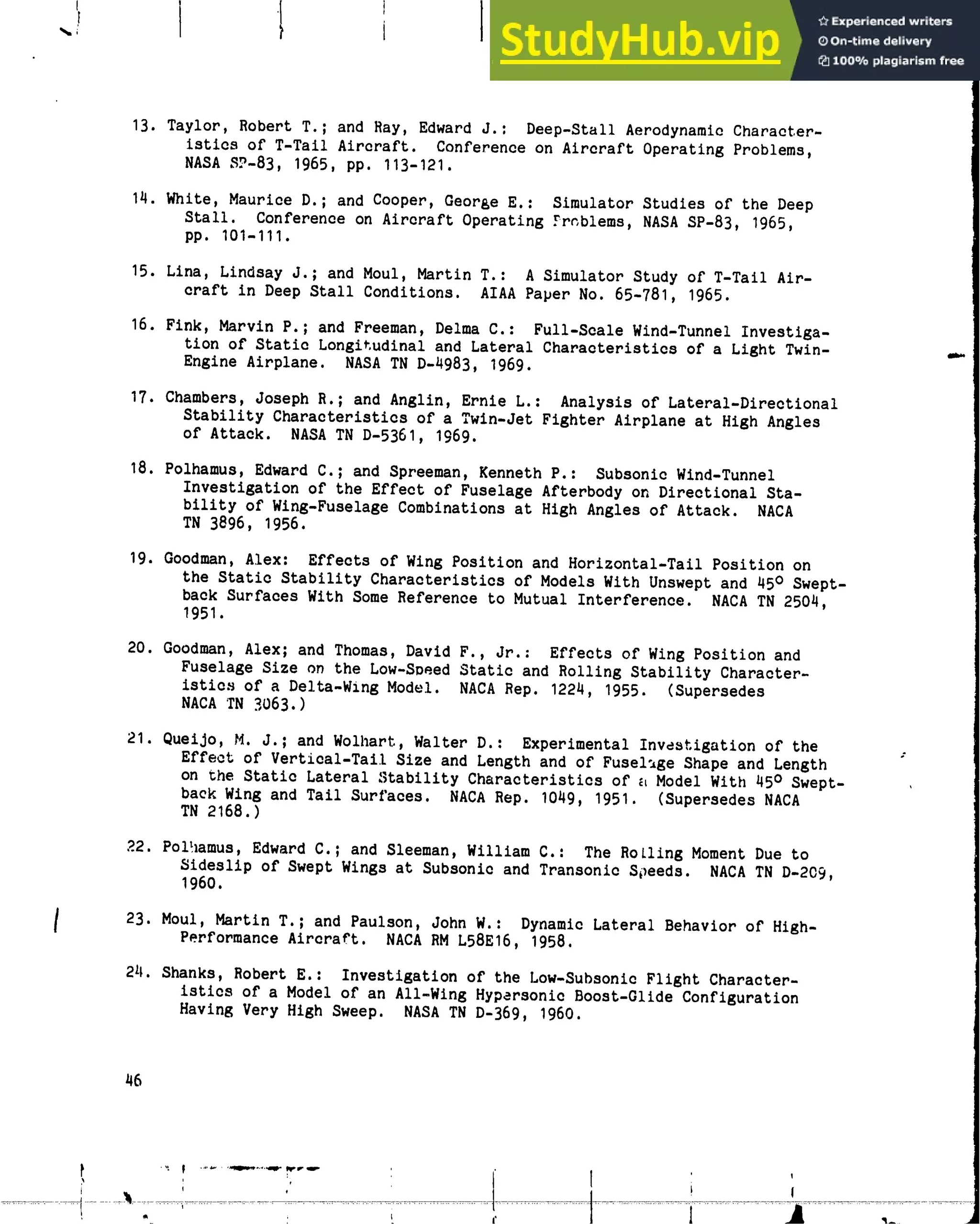 Aerodynamics Characteristics Of Airplanes At High AOA | PDF | Air Travel | Travel Type