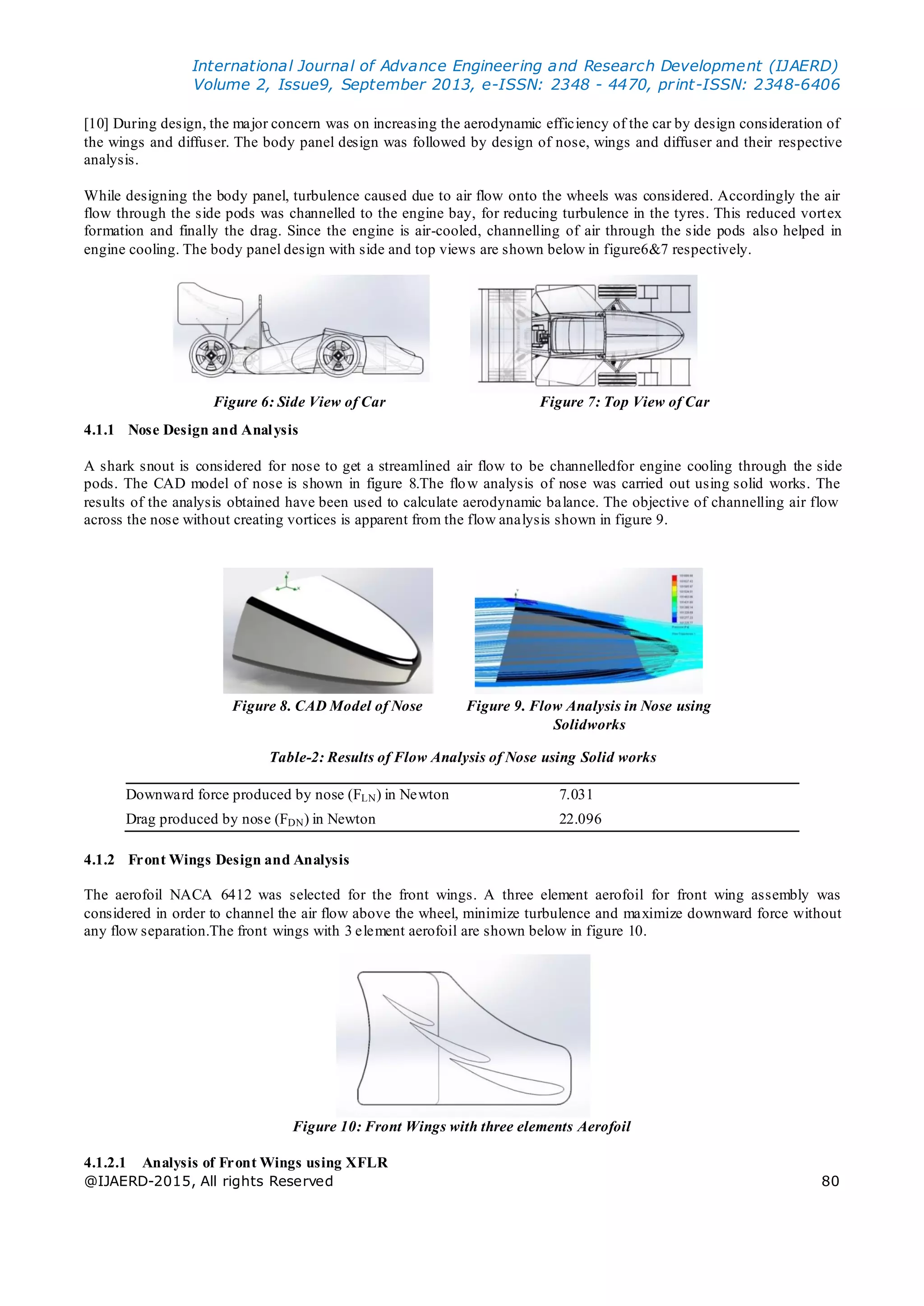 Aerodynamics design of formula sae race car 41372 | PDF