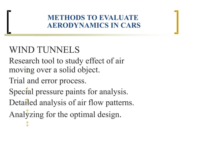 Aerodynamics in cars | PPTX