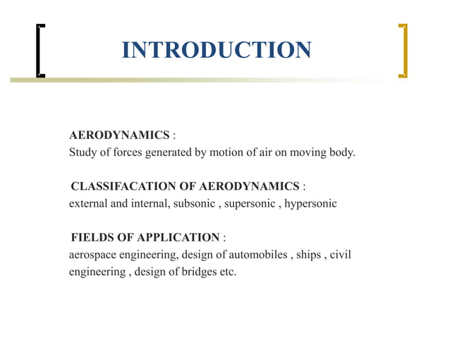 Aerodynamics in cars | PPTX