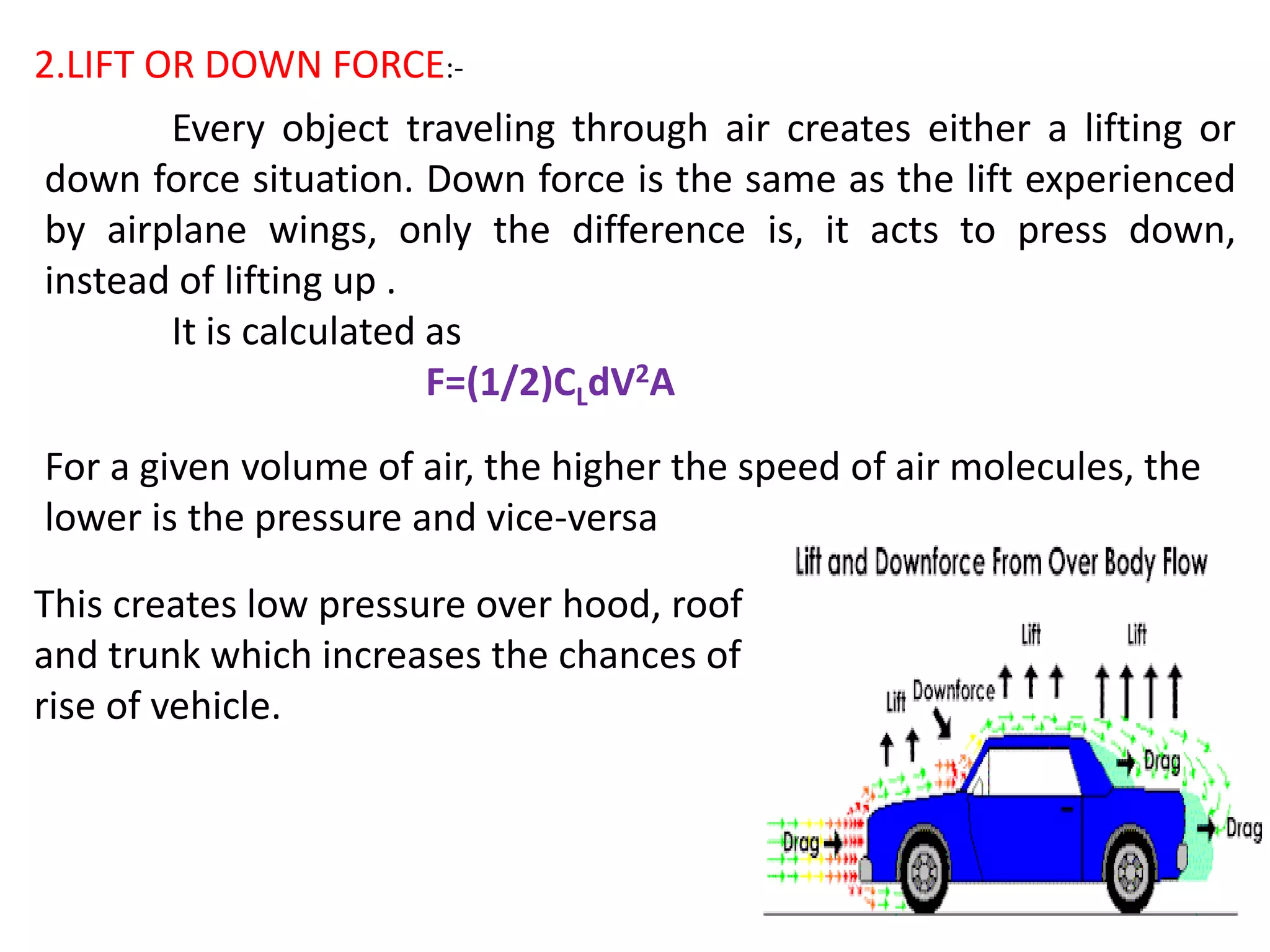 Aerodynamics in cars | PPTX
