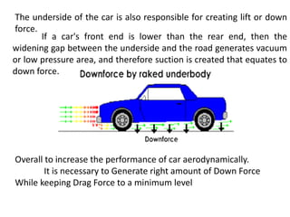 Aerodynamics in cars | PPTX