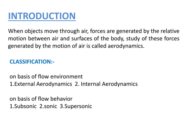 Aerodynamics in cars | PPTX | Physics | Science