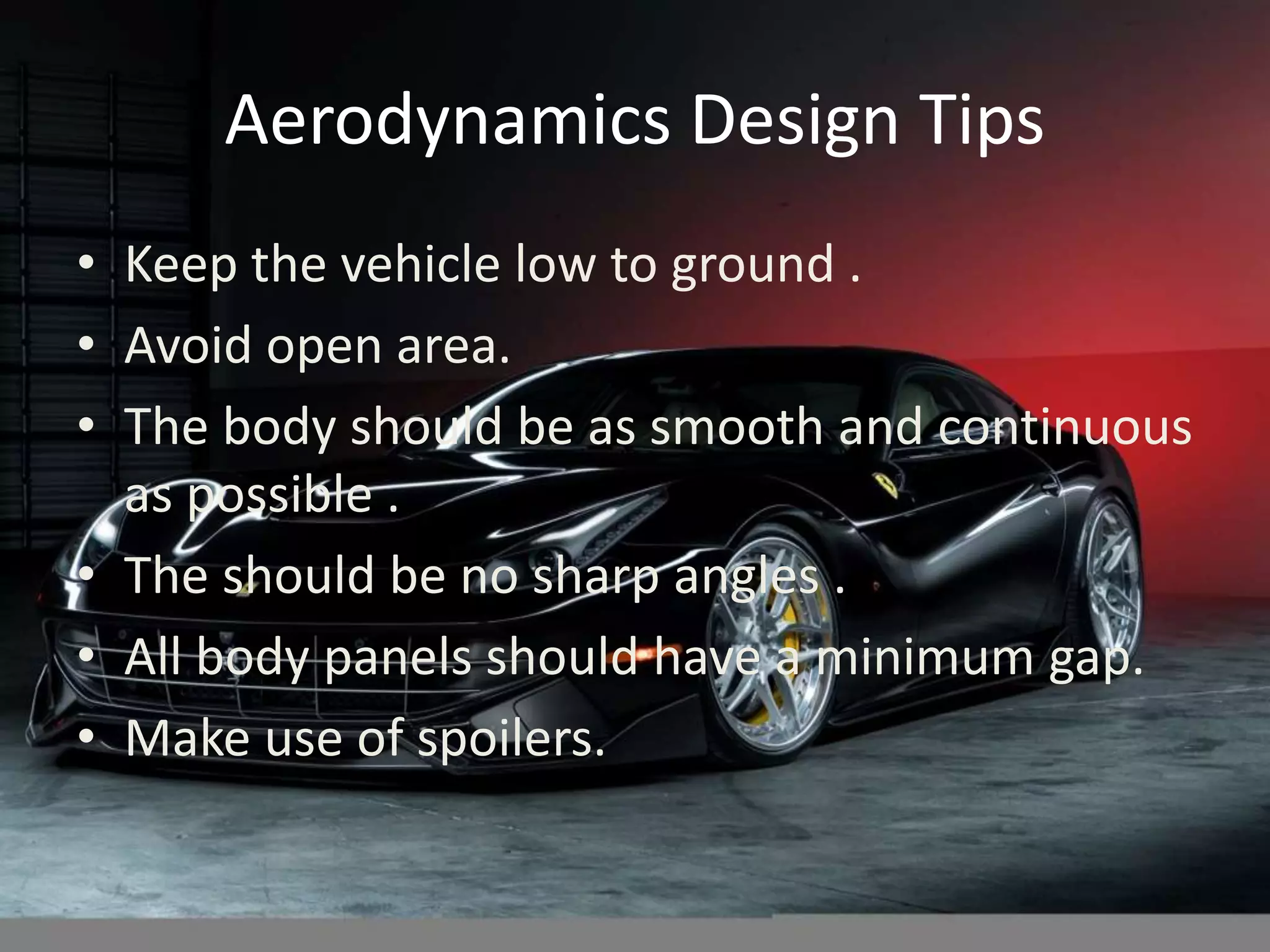 Itnesh- Aerodynamics in cars | PPTX