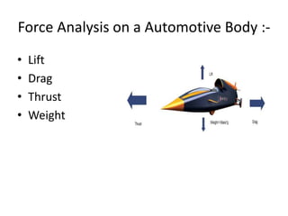 Itnesh- Aerodynamics in cars | PPTX