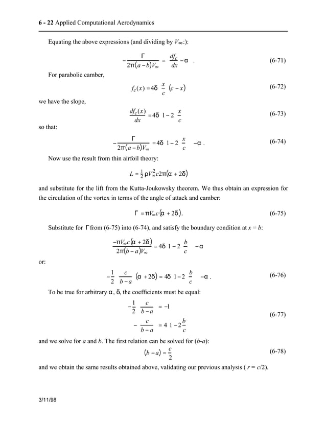 Aerodynamics of 3 d lifting surfaces through vortex lattice methods | PDF