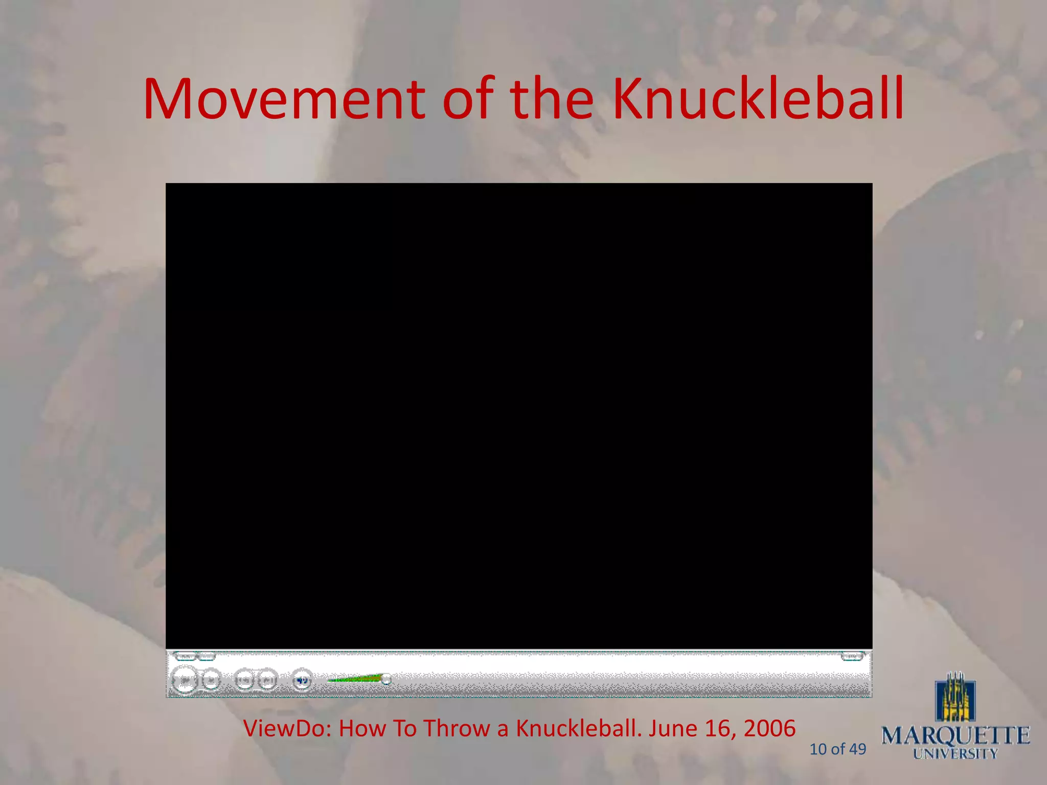Aerodynamics Of A Knuckleball Pitch Presentation | PPTX
