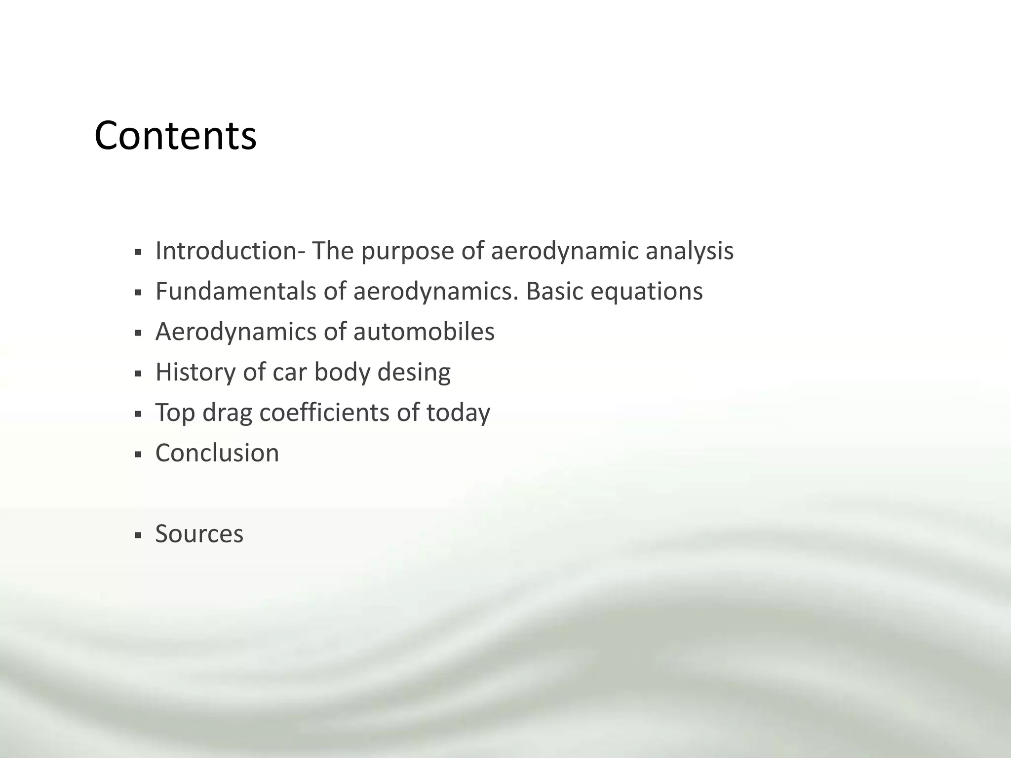 Aerodynamics of automobiles | PPTX