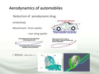 Aerodynamics of automobiles | PPTX