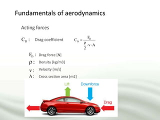 Aerodynamics of automobiles | PPTX