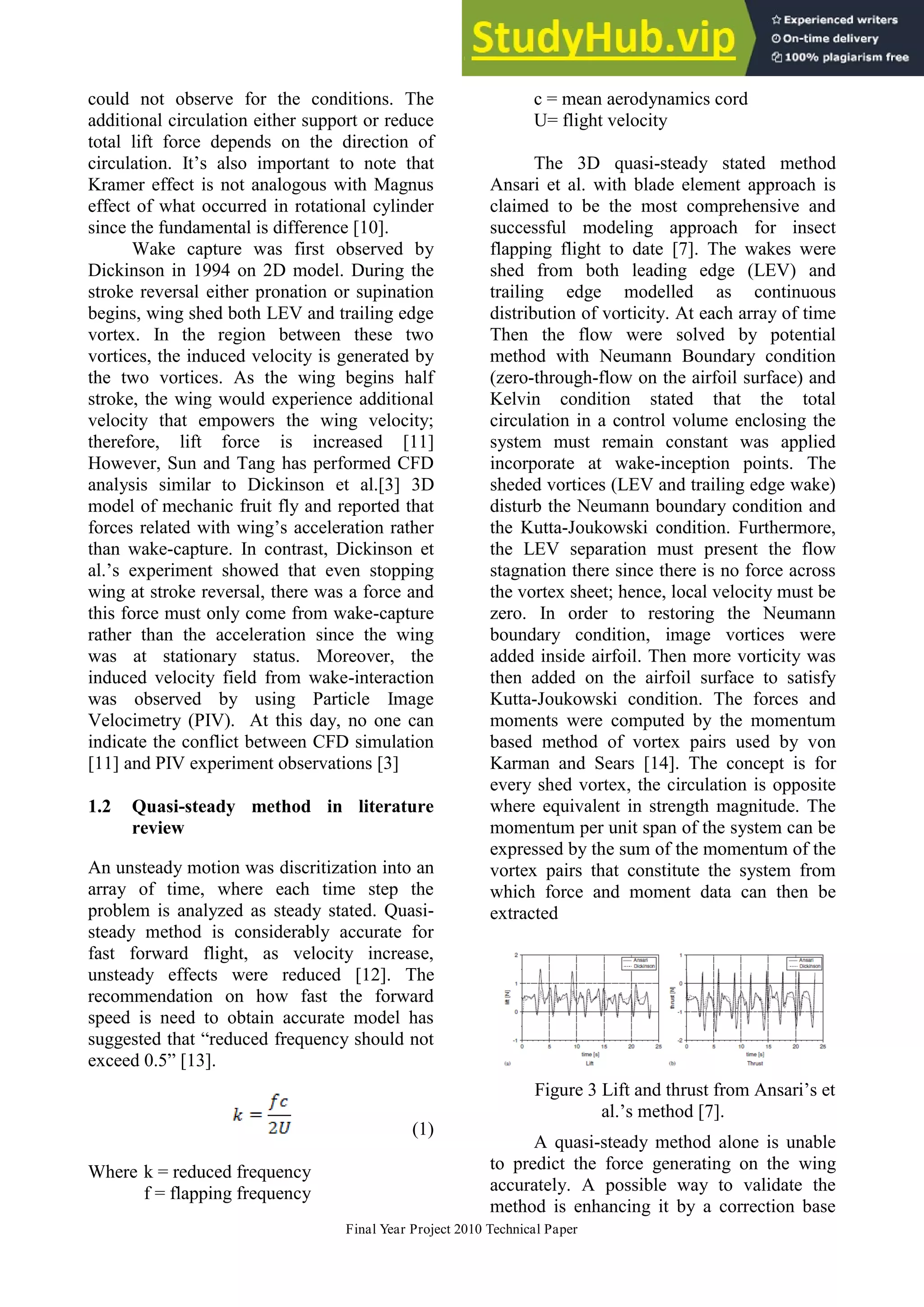 Aerodynamics Of Insect S Flight | PDF