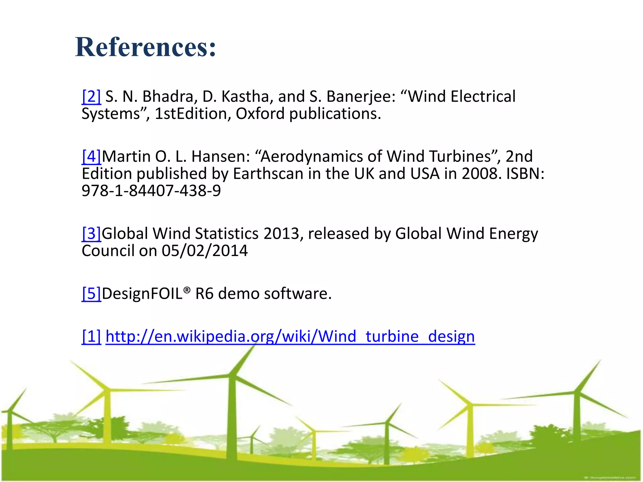 Aerodynamics of windturbines | PPTX