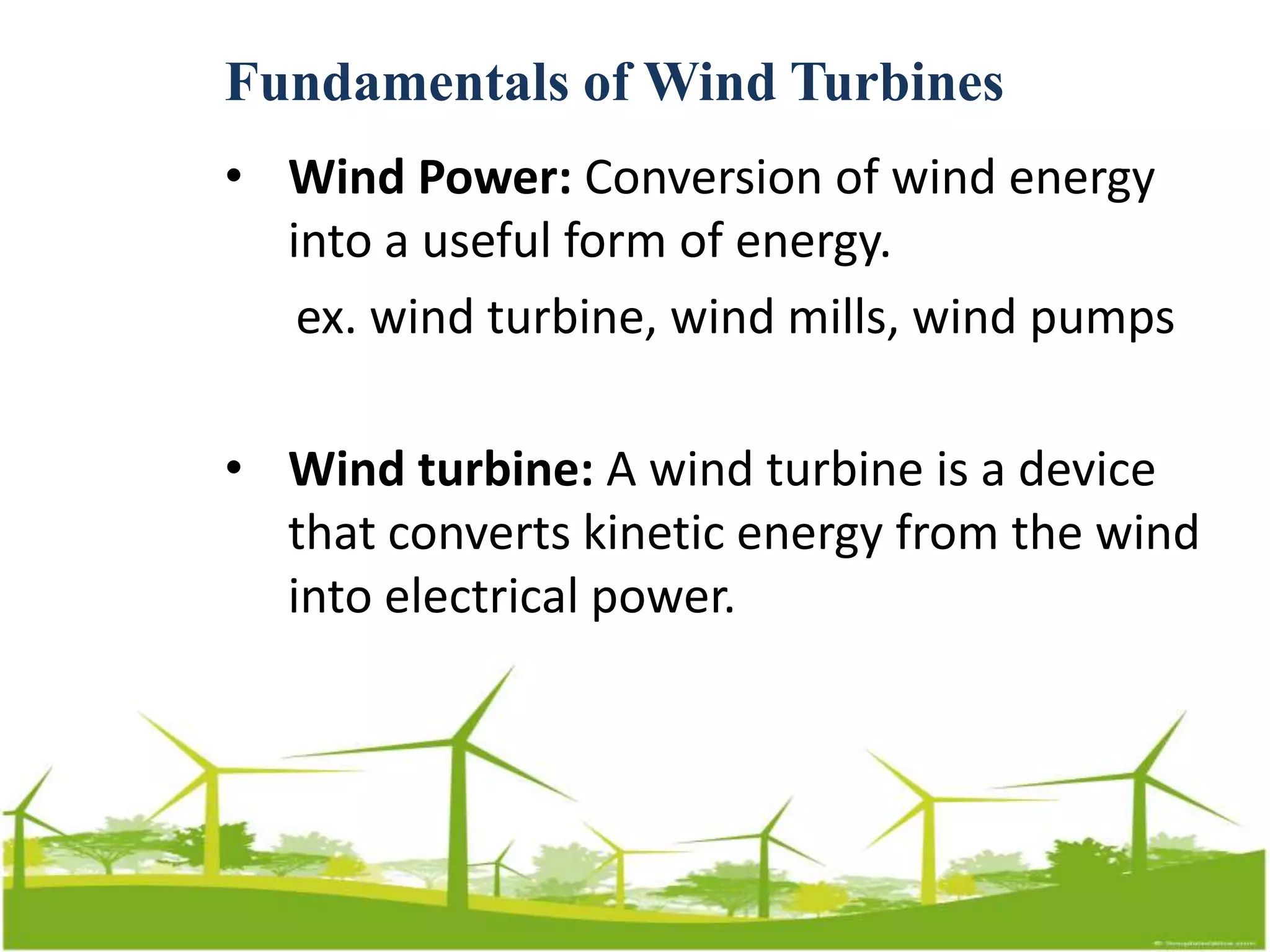 Aerodynamics of windturbines | PPTX