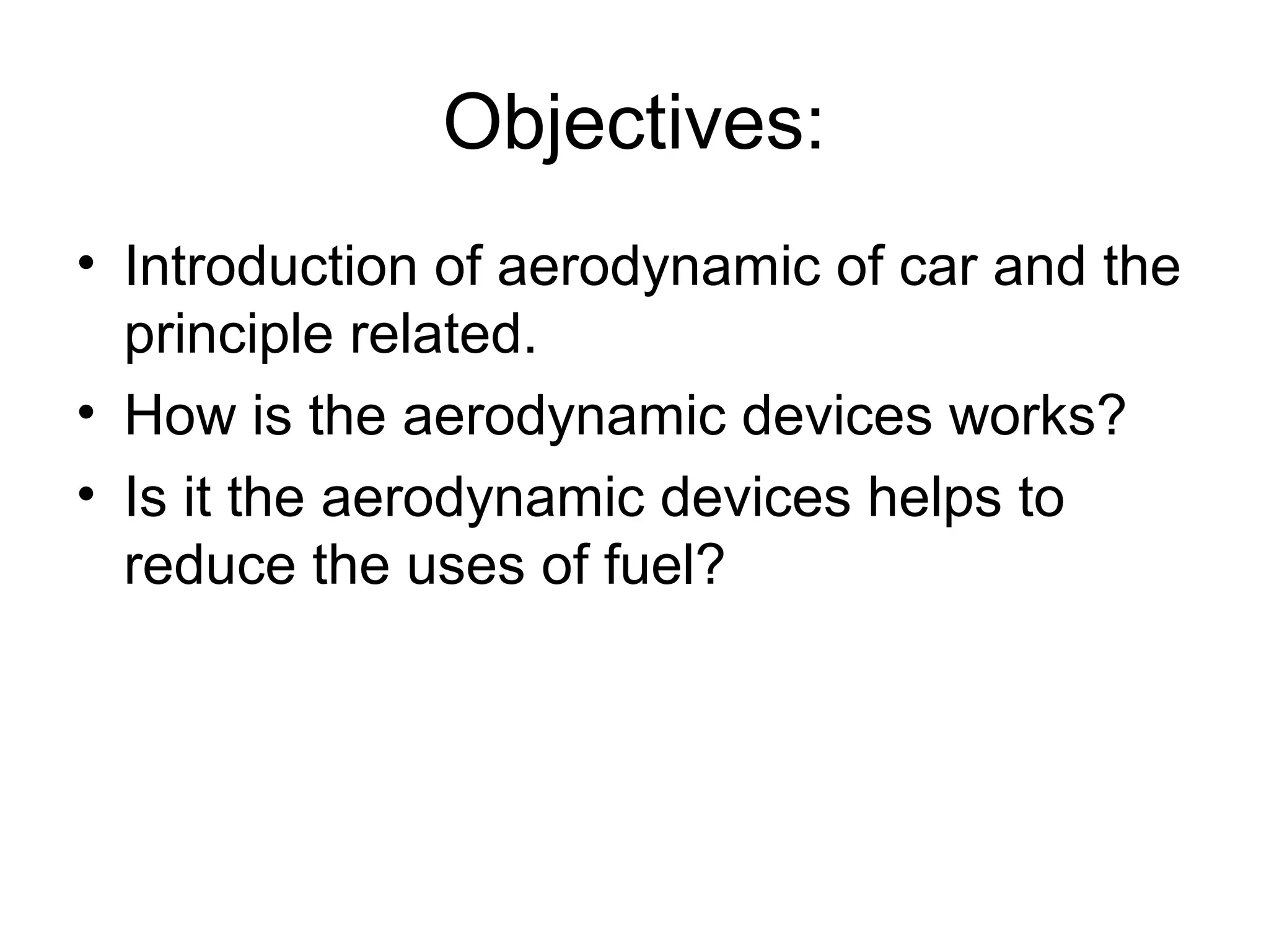 Aerodynamics on car | PPT