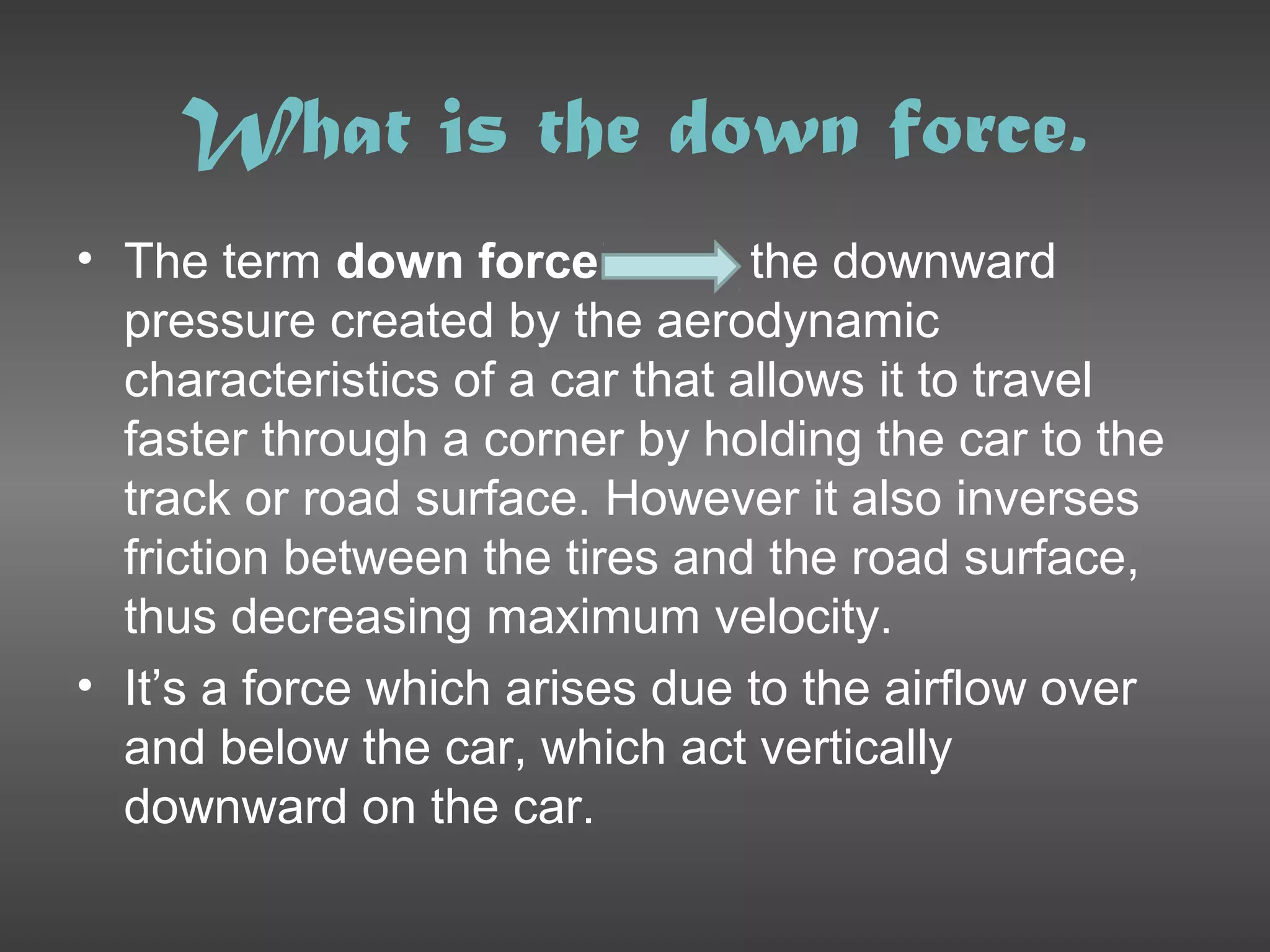 Aerodynamics on car | PPT