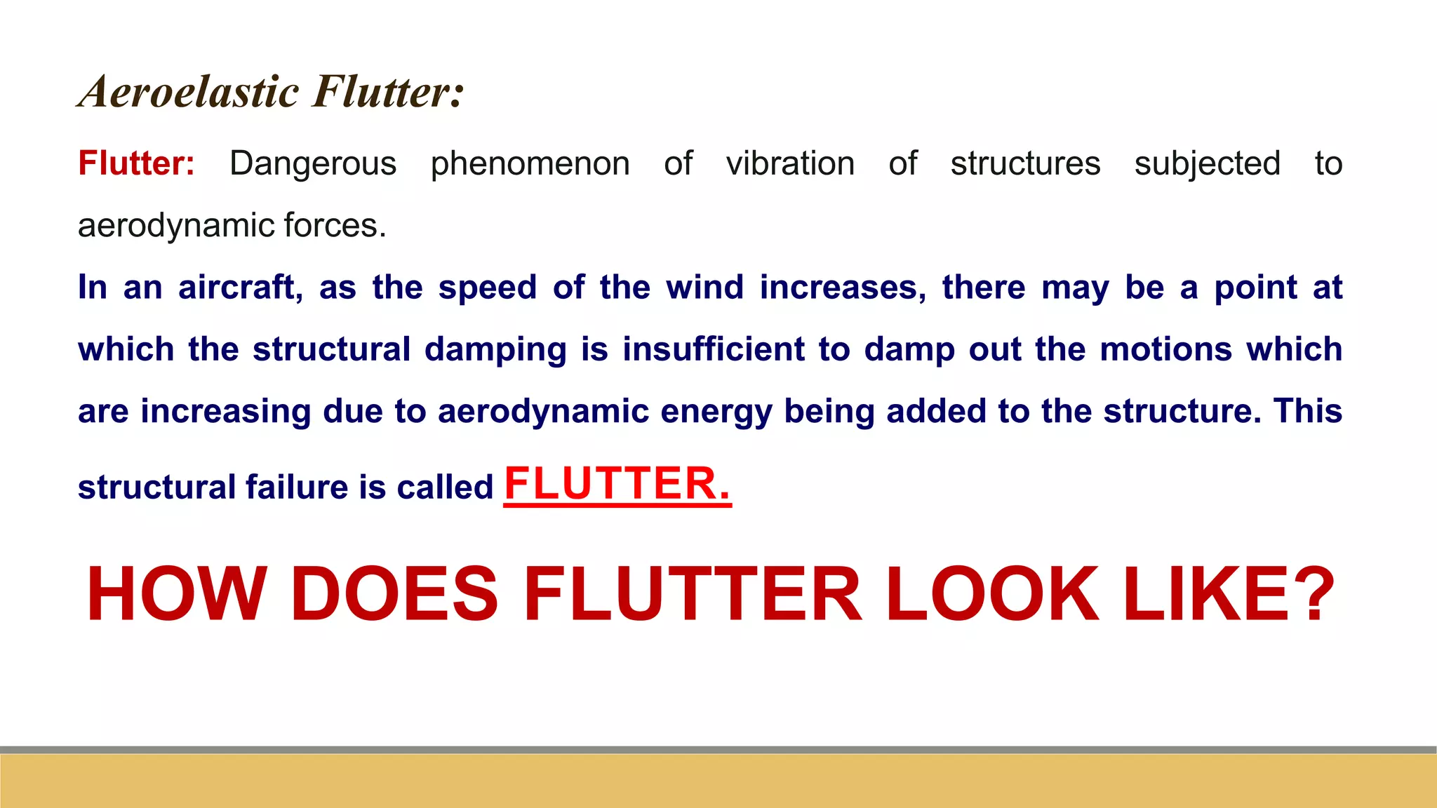 Aeroeelastic Flutter | PPTX
