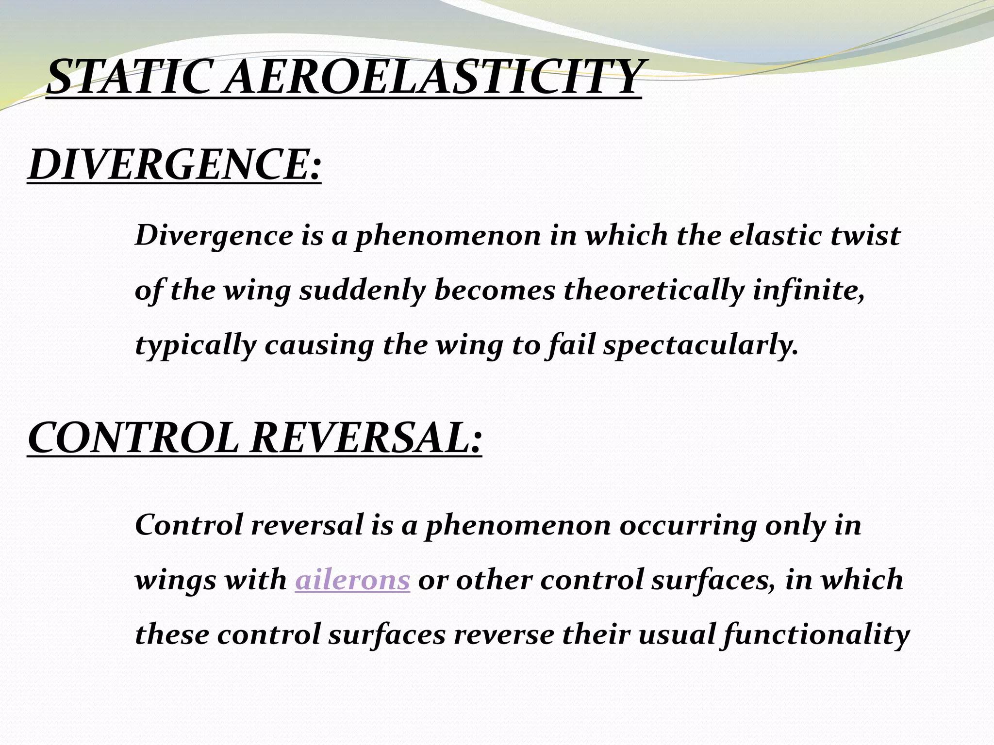 Aeroelasticity | PPTX