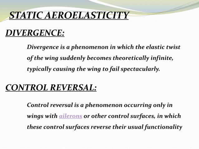 Aeroelasticity | PPTX | Physics | Science