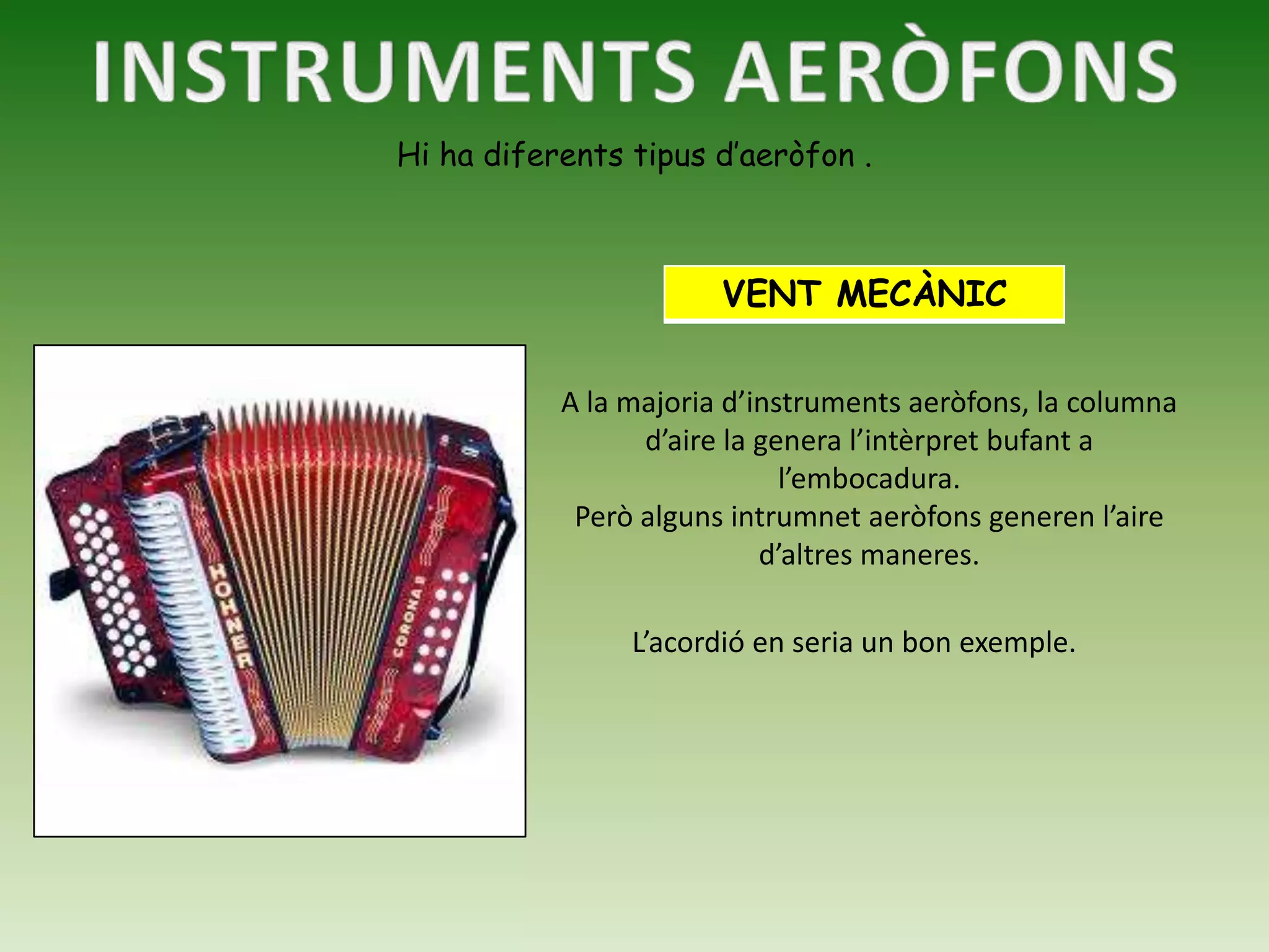 INSTRUMENTS AERÒFONS | PPTX