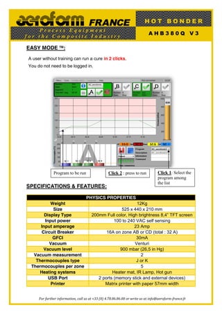 Aeroform 4 zones hot bonder | PDF