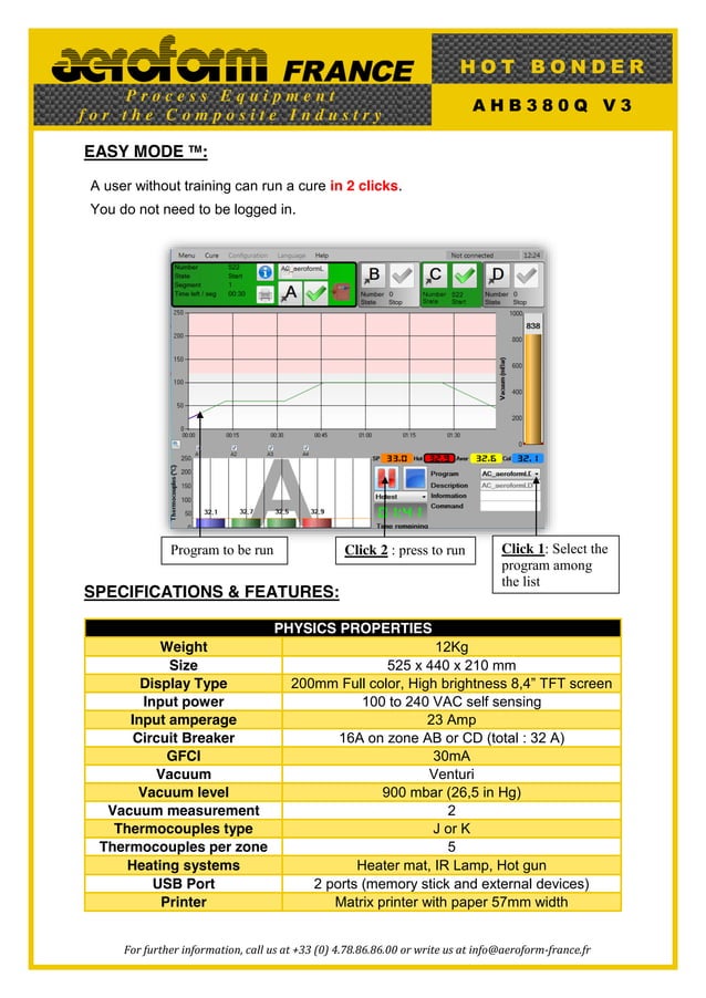 Aeroform 4 zones hot bonder | PDF