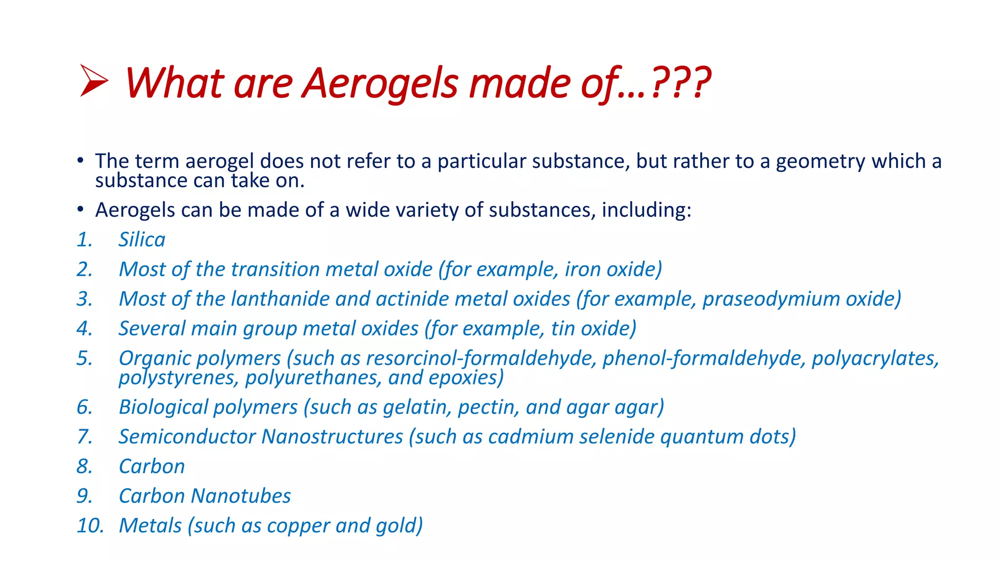 Aerogels | PPTX