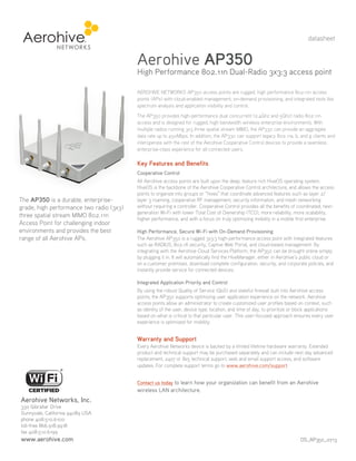 Aerohive AP350 802.11n Wireless Access Point | PDF