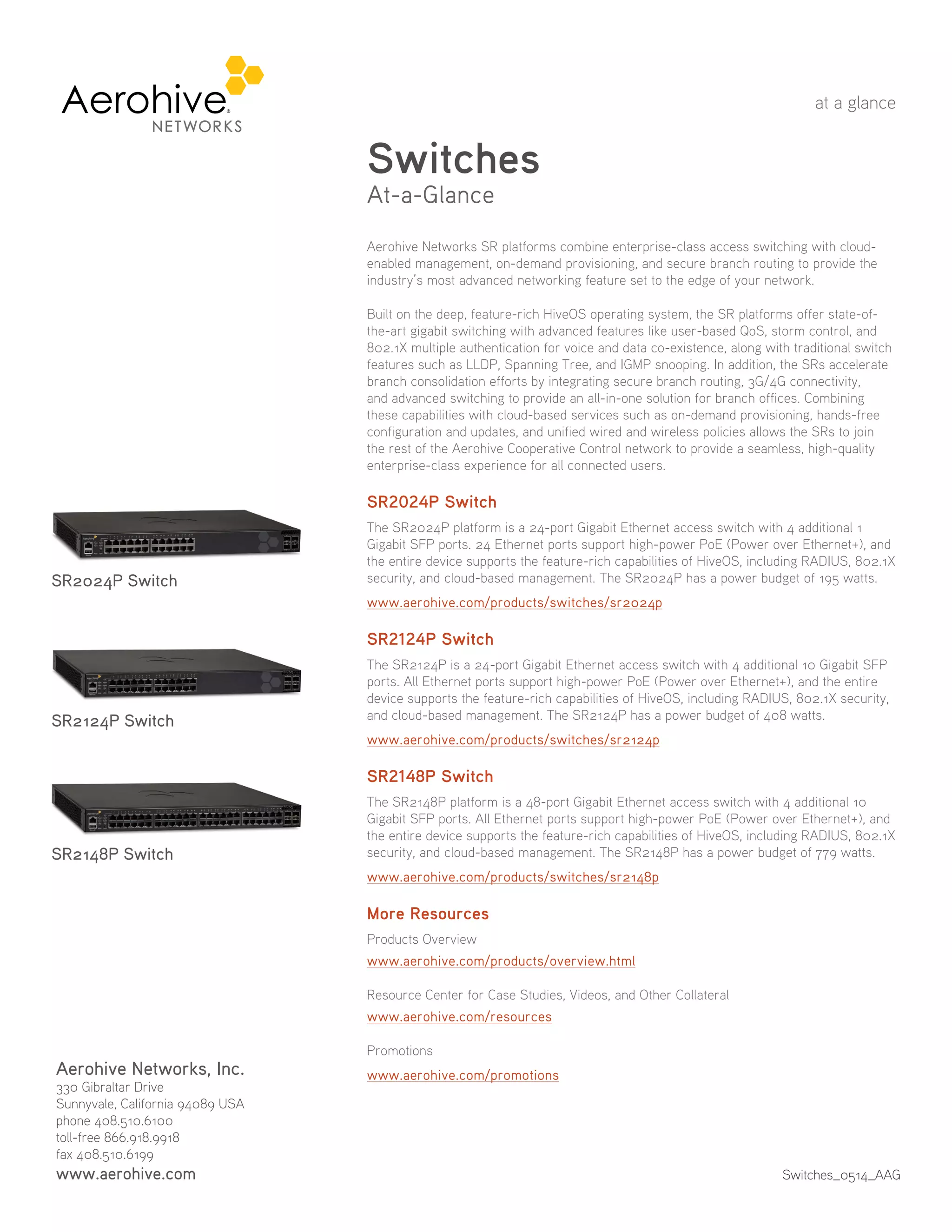 Switches At-a-Glance | PDF