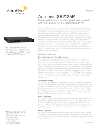 Aerohive SR2124P Switch | PDF