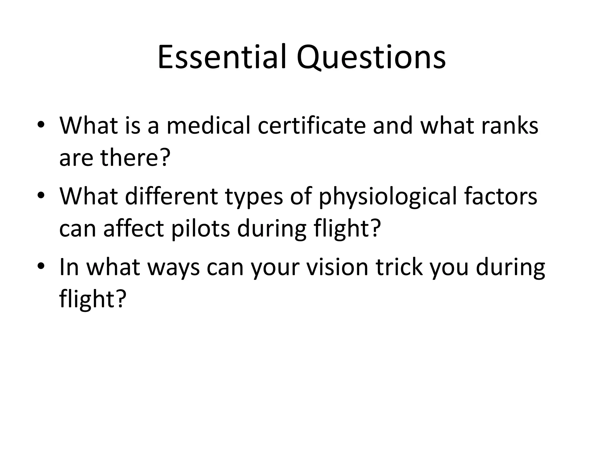 Aeromedical Factors (Groups B/D) | PPT