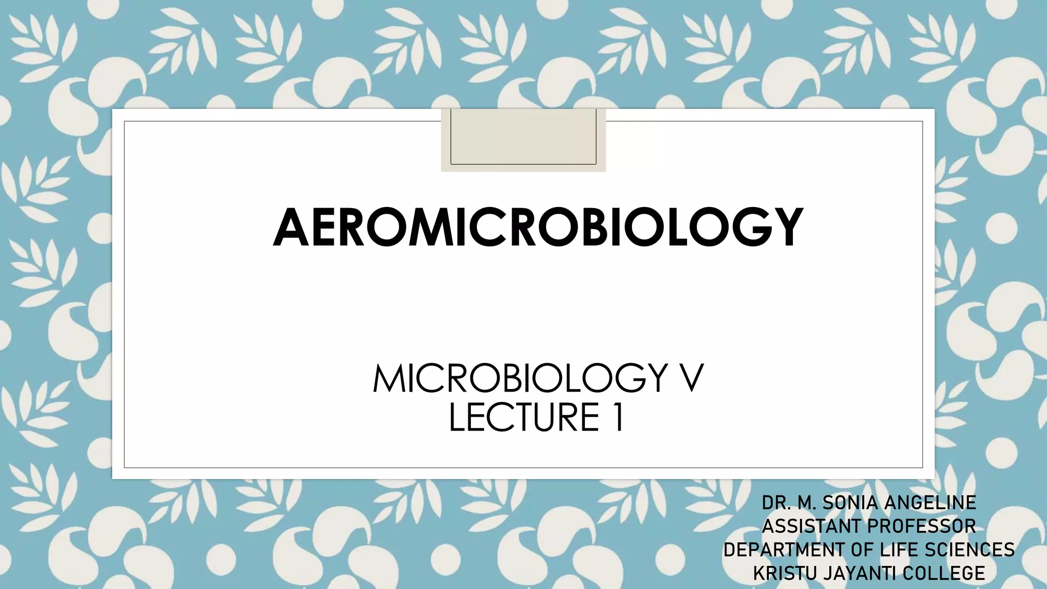 Aeromicrobiology | PDF