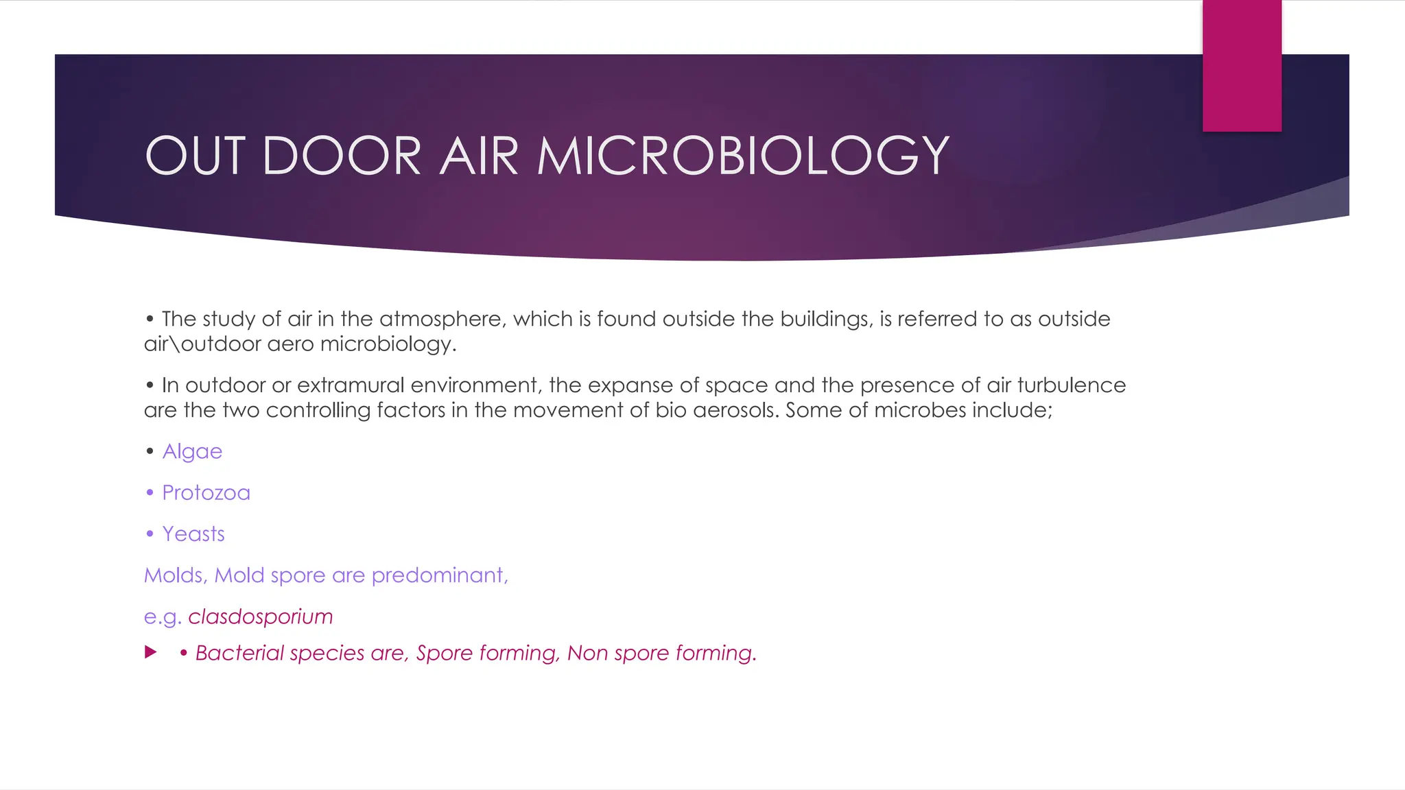 Aeromicroflora of hospitals,Environmental microbiology, pptx | PPTX